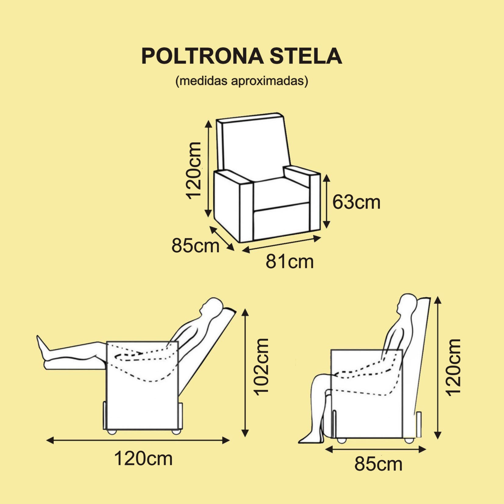 POLTRONA RECLINAVEL DELARE STELA TC 170.05 ./MARROM CLARO - Guido ...