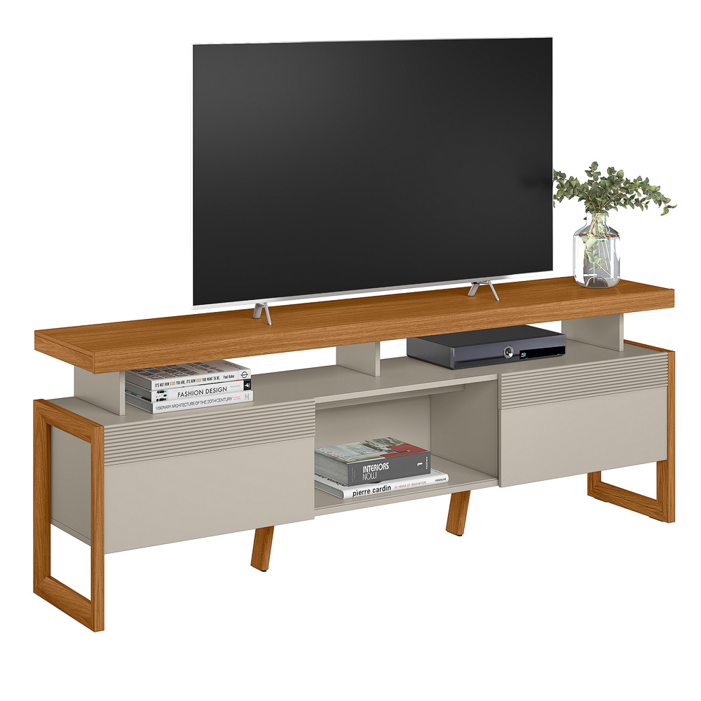 RACK LINEA BRASIL ESMERALDA 2P 1,80MT ./NATURE/OFF WHITE - Casa Guido ...