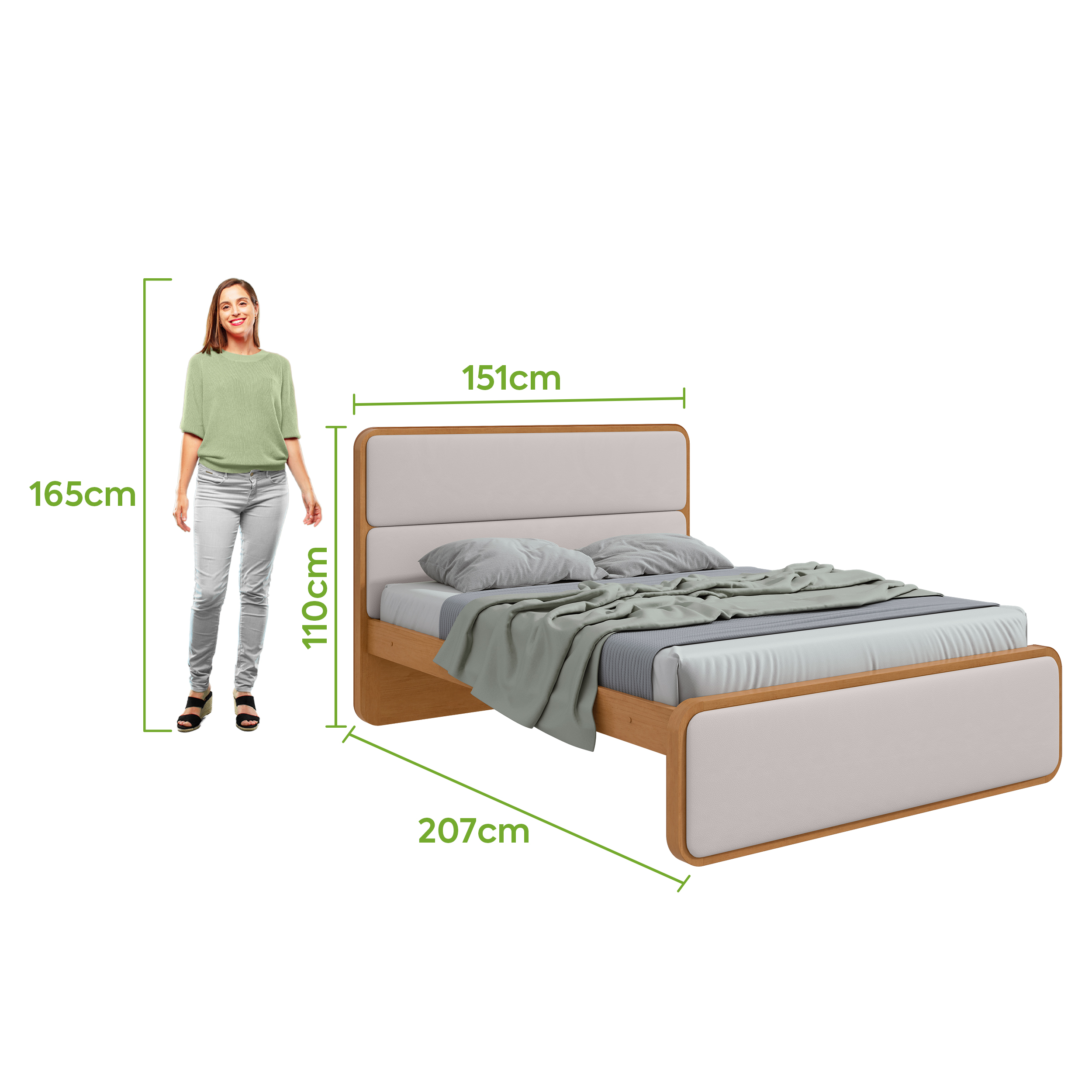 CAMA CASAL LOPAS LOOP 1,40MT TC CR BEGE./AMENDOA CLEAN - Guido ...