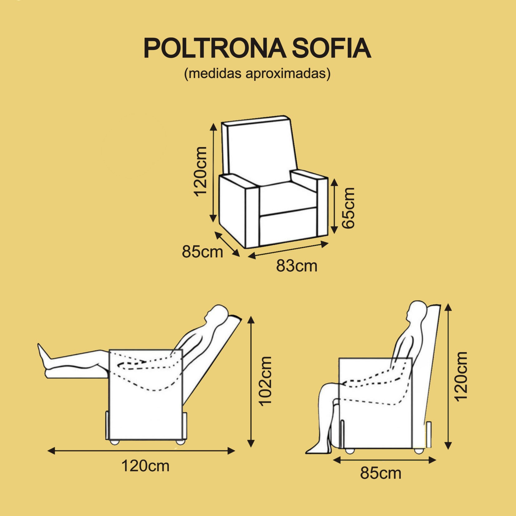 POLTRONA RECLINAVEL DELARE SOFIA TC 6135 LINHO ./BEGE NV - Guido ...