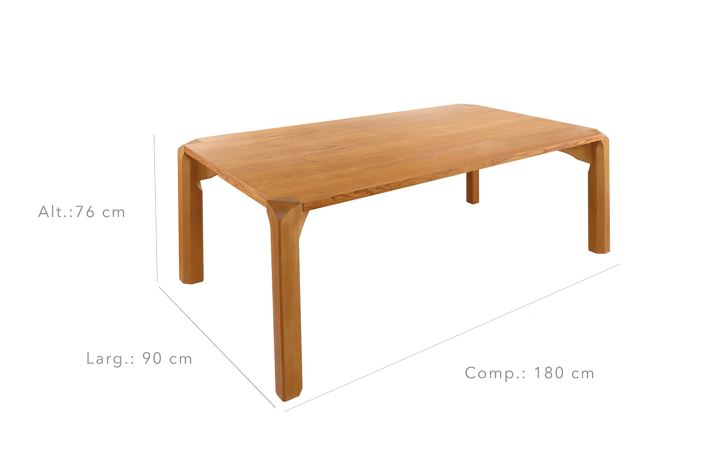 MESA RAFANA RAFIA 1,80X0,90 S/VD LAMINADA ./CINAMOMO - Casa Guido ...