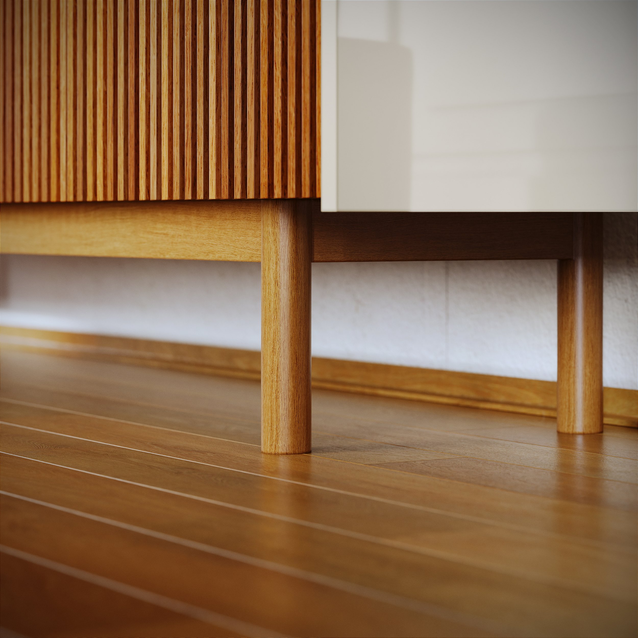 BUFFET IMCAL DUNE 4P 1GVT 1,60MT RIPADO (70481) ./NATURE - Casa Guido - Especialista em Móveis