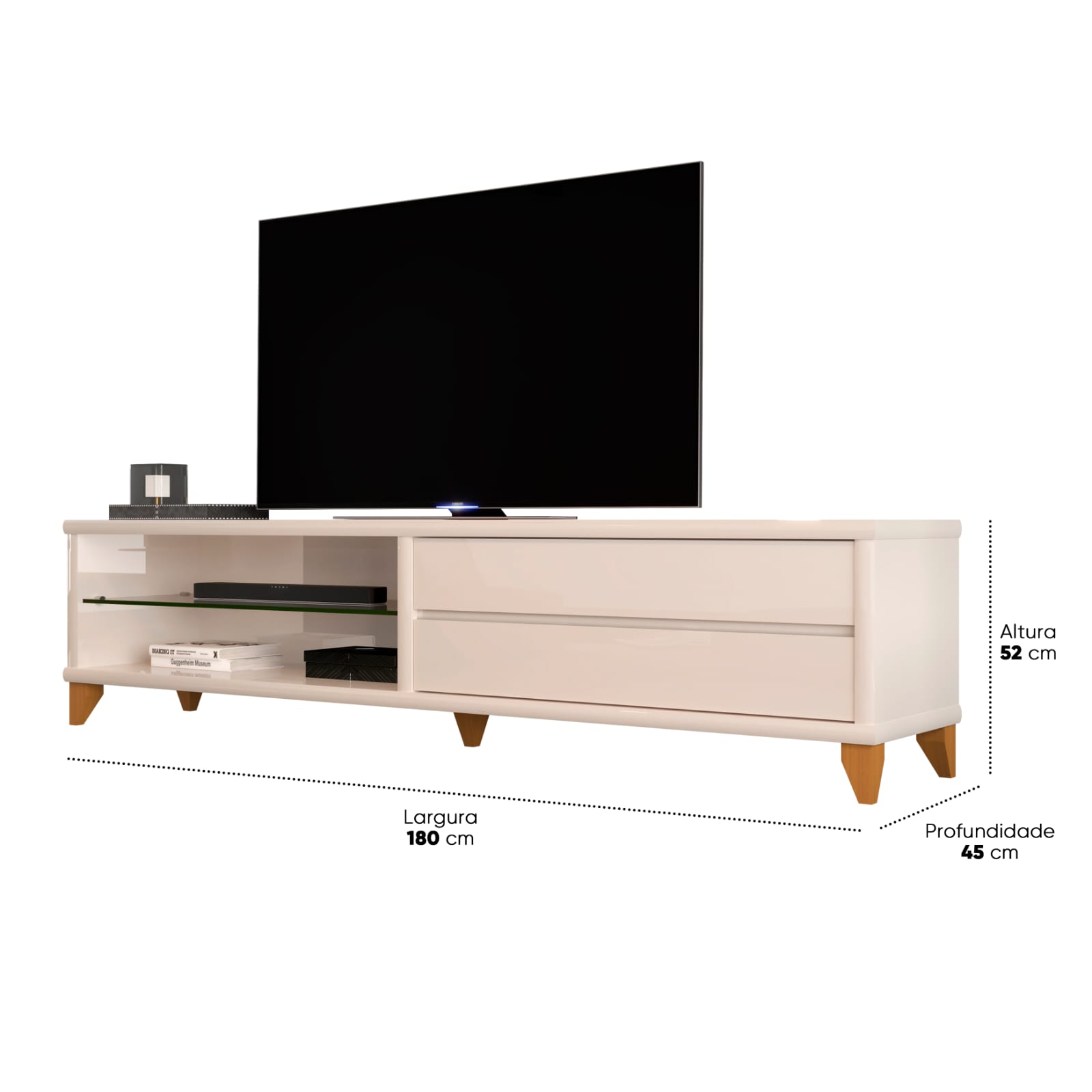 RACK EDN VIGO (1.8) 2GVT 1,80MT C/VD ./ OFF-WHITE - Casa Guido ...