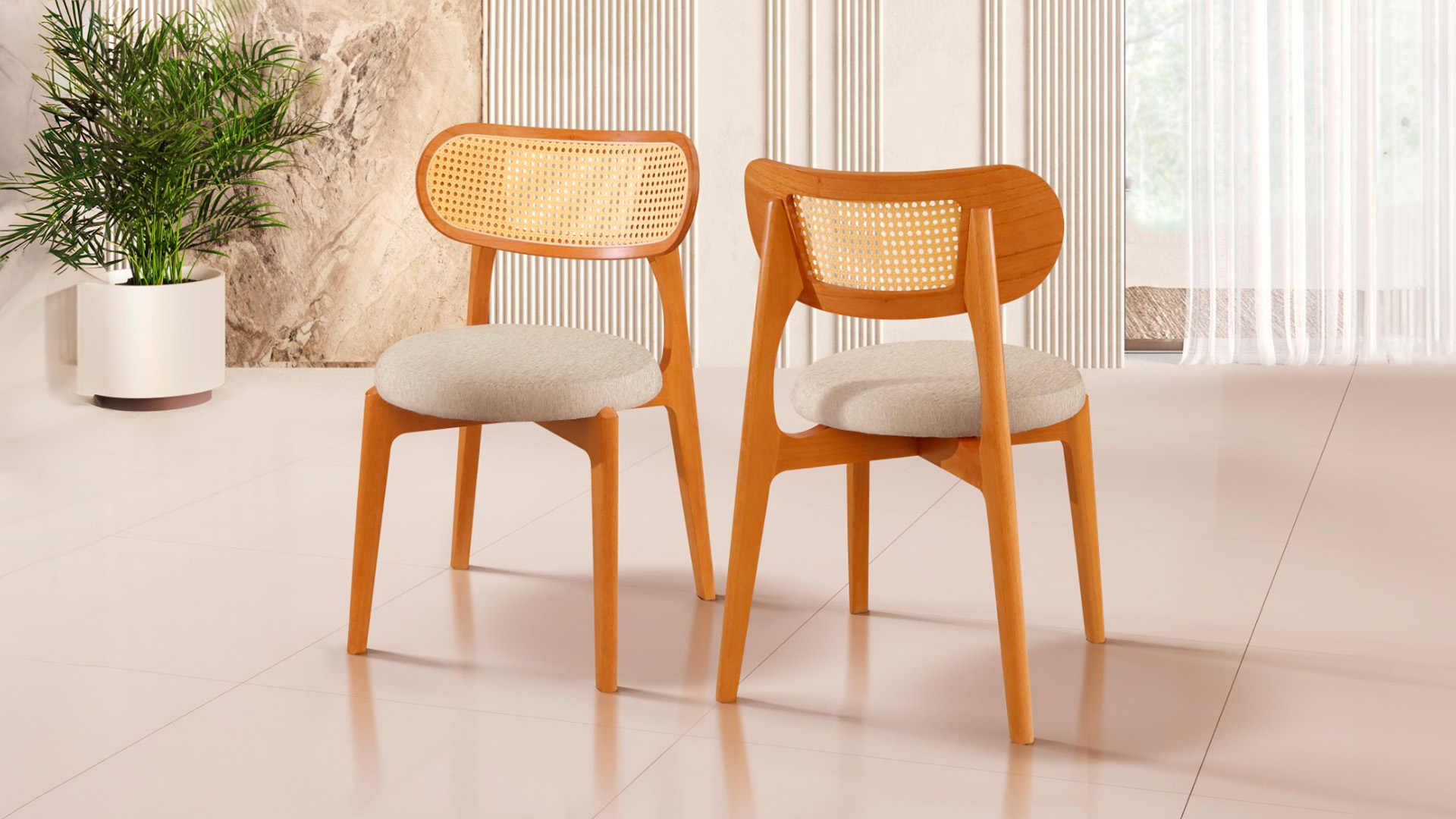 CADEIRA RAFANA SELENE COM TELA CINAM. TC 269B LINHO ./BG - Casa Guido ...