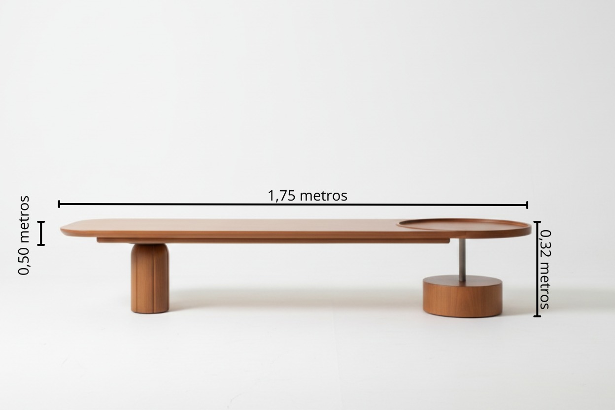 MESA DE CENTRO MADRESILVA CHANEL 107 (1,75X0,32) LAM. ./AMD - Casa ...