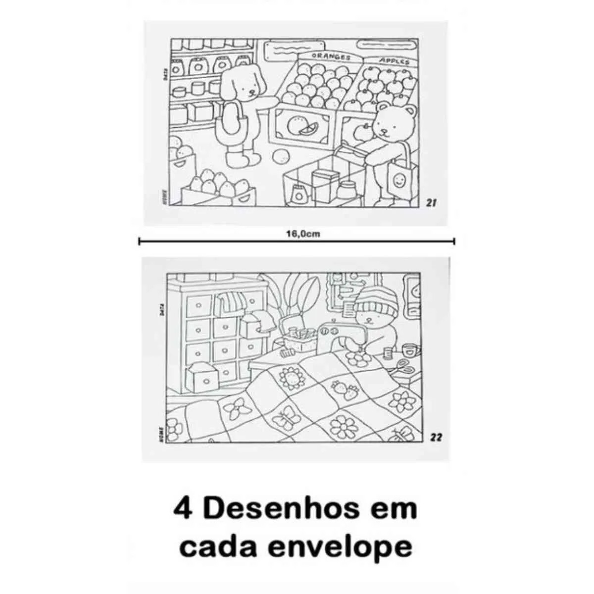 CARTAS PARA COLORIR BOBBIE GOODS COLORING CARDS COM 4 - OCRAFT - Loja ...