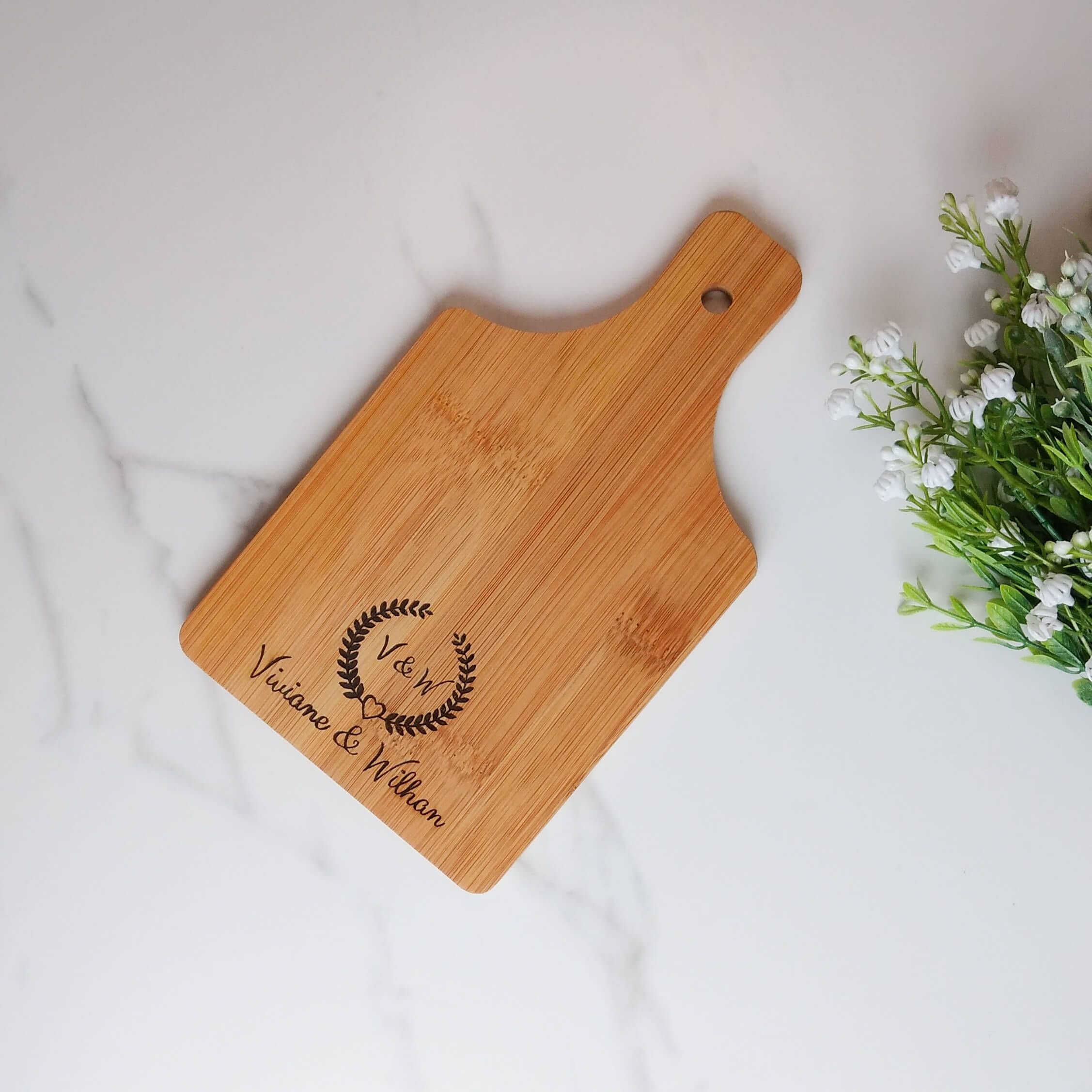 Mini Tábua de Bambu 22 x 13 cm Personalizada | Home Gifts - HOME GIFTS