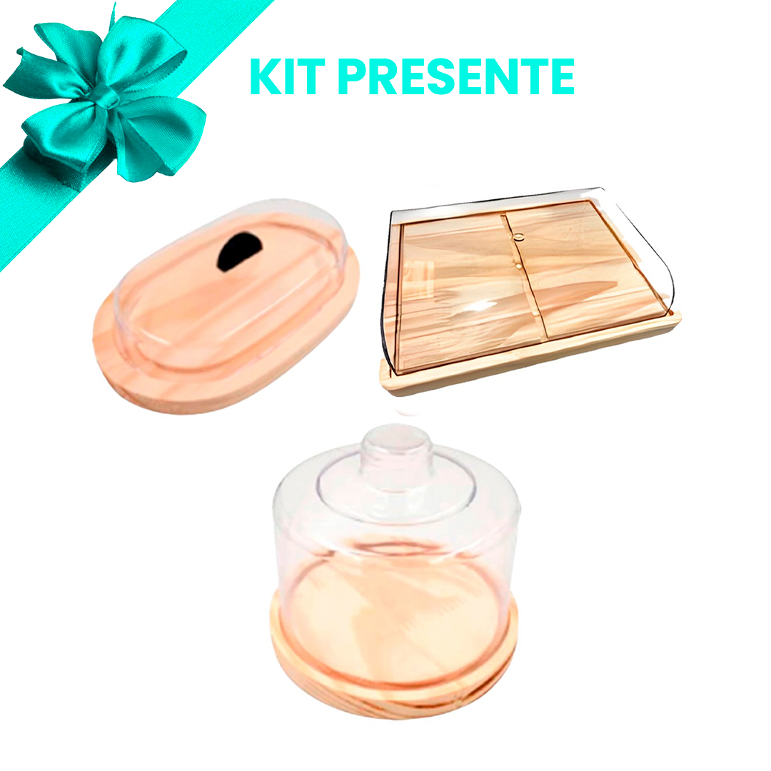 Kit Tábua de Frios c/ pote e garfinhos (Natural). Debiasi. - E-DEBIASI ...