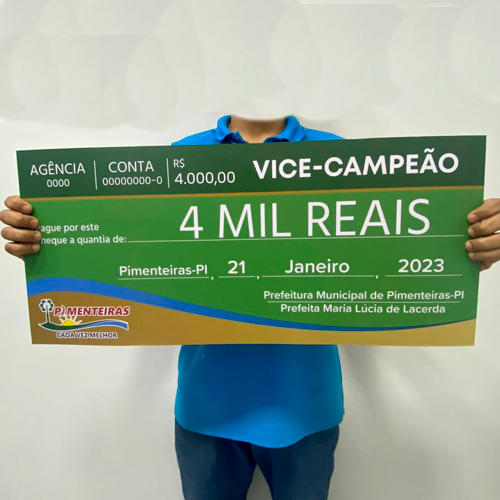 Cheque Gigante - Seven Gráfica - 11 anos!