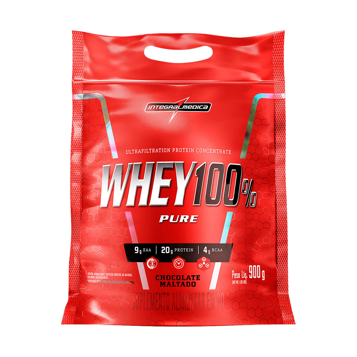 Whey Protein Concentrado Integralmedica Whey 100% Pure Refil 900g - Natunutra