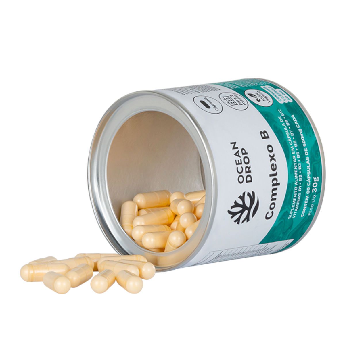 Complexo B 60 Cápsulas 500mg Ocean Drop - Natunutra