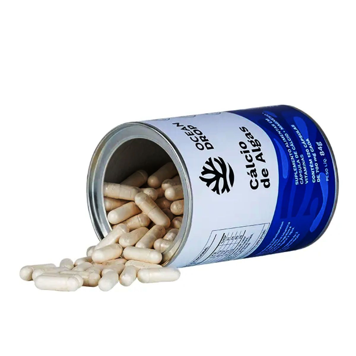 Cálcio Alga Marinha 120 Cápsulas 1000mg Ocean Drop - Natunutra