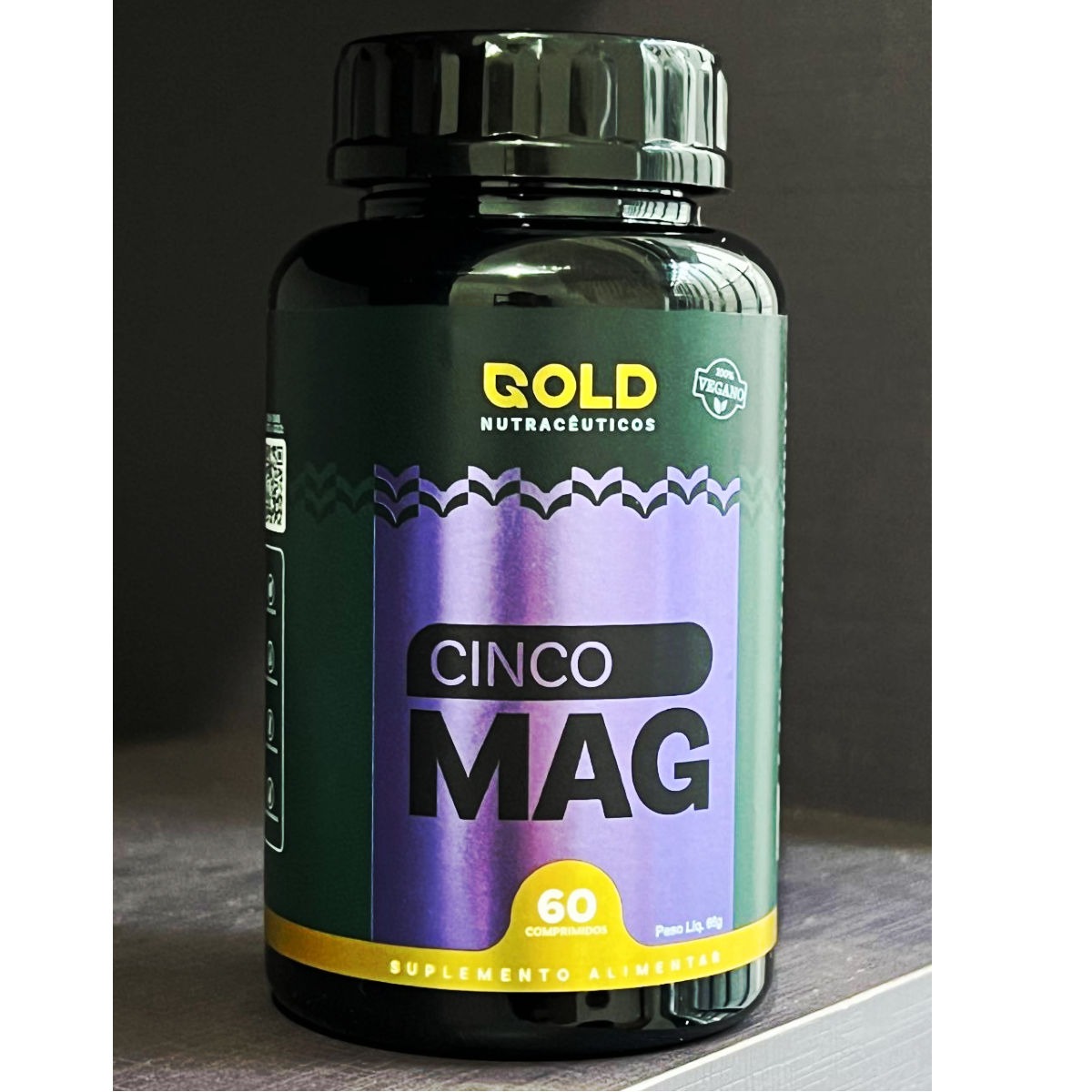 Cinco Magnésio Vegano 60 Comprimidos Gold Nutracêuticos - Natunutra