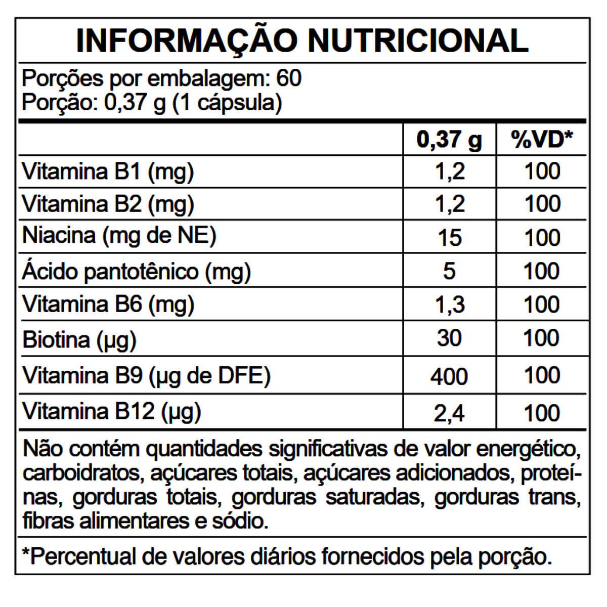 Complexo B 60 Cápsulas Herbamed - Natunutra