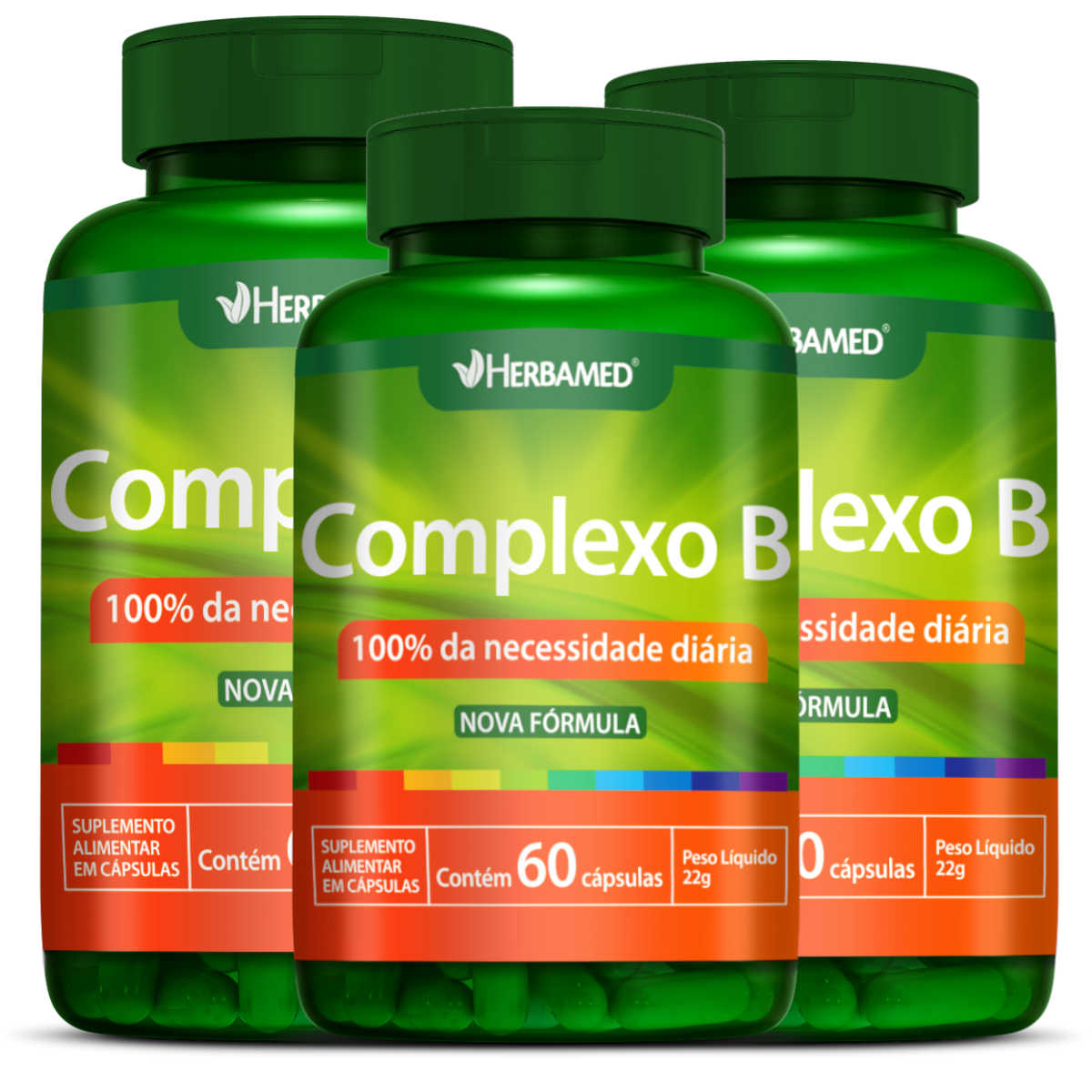 Complexo B 60 Cápsulas Herbamed - Natunutra