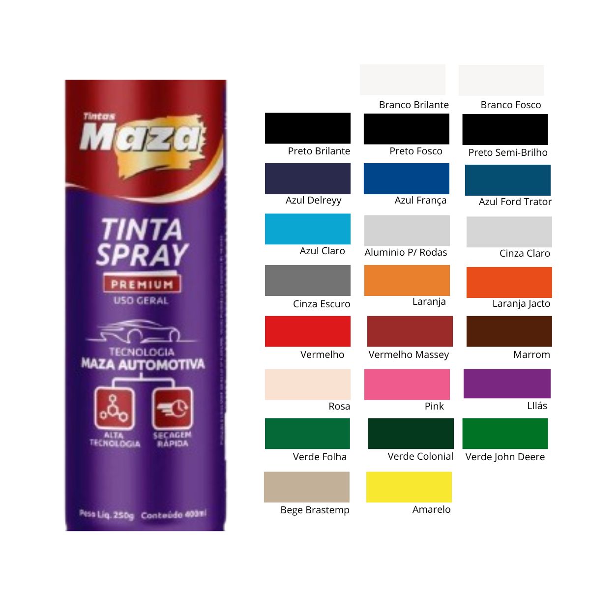 Spray uso geral Verde Folha 400ml Maza - Casarin Home