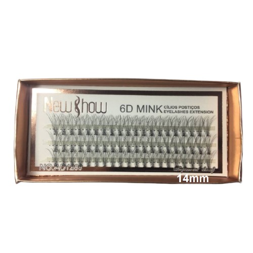 Caixa de Cílios Tufo sem Nó 6D Mink 10P 0.10D - New Show - Luxx Make Up