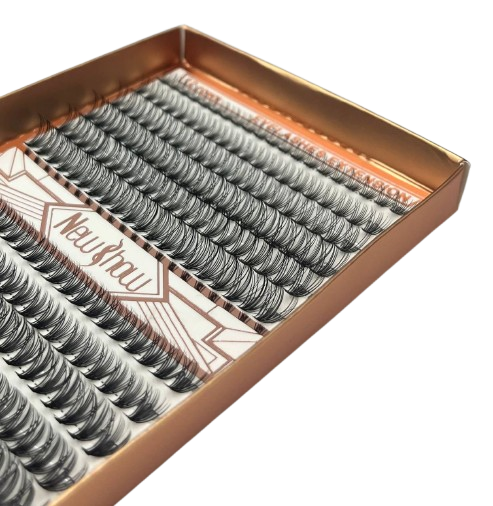 Cartela de Cílios Tufo sem Nó Wispy Light 20P 0.10D + 30P 0.07D Mix ...