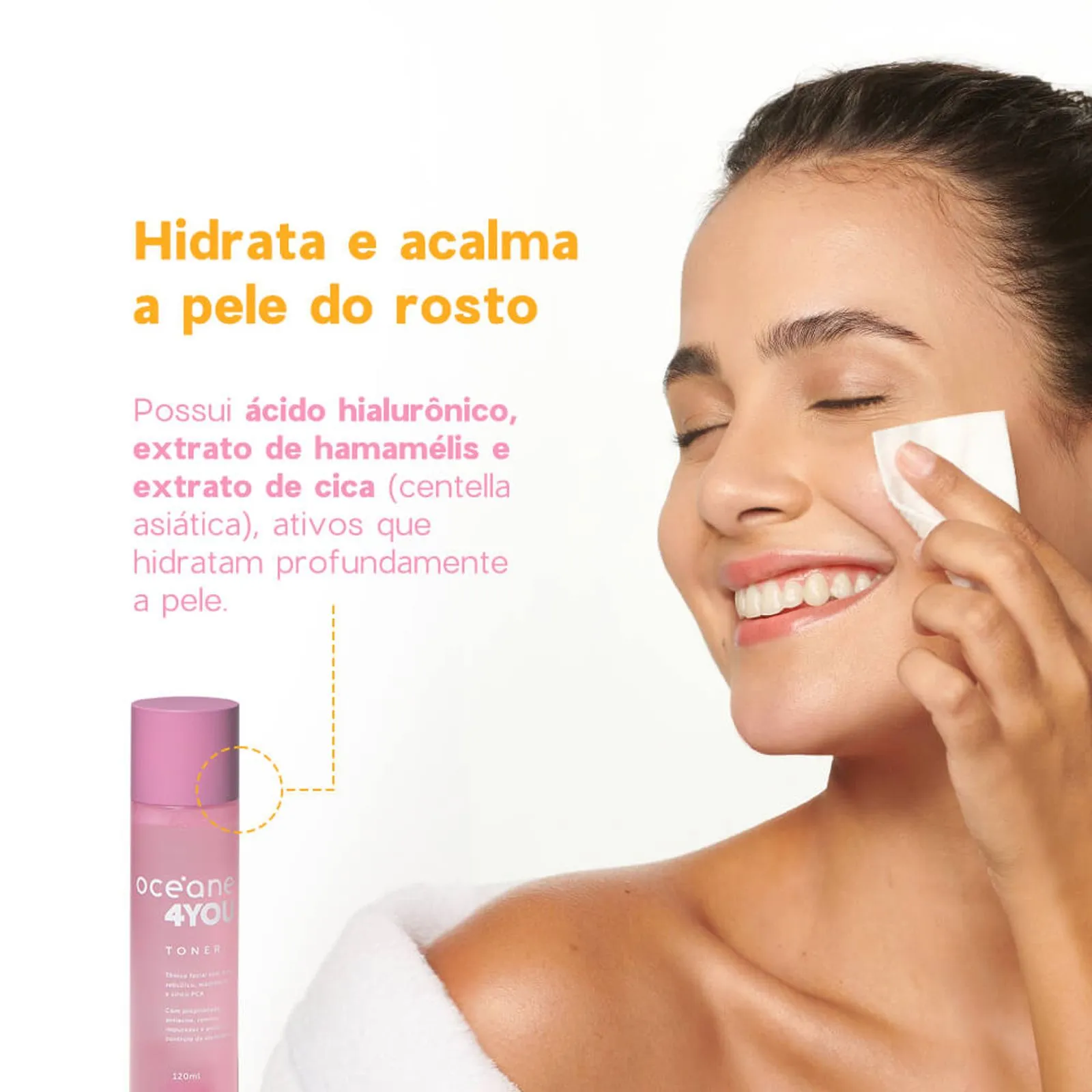 Tônico Facial com Ácido Salicílico Toner 4you - Oceane - Lily Makeup Store