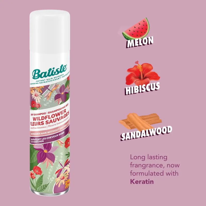 Shampoo a Seco Wild Flower 200ml - Batiste - Lily Makeup Store