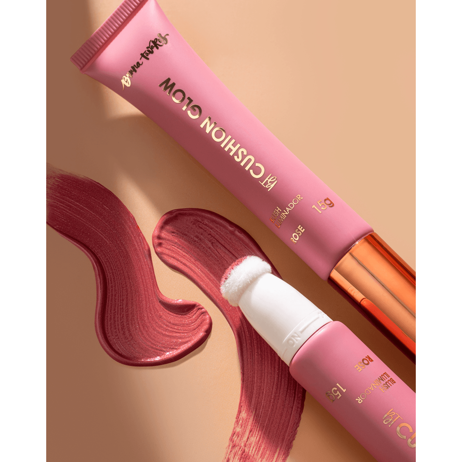Blush Iluminador BT Cushion Glow Rose - Bruna Tavares - Lily Makeup Store
