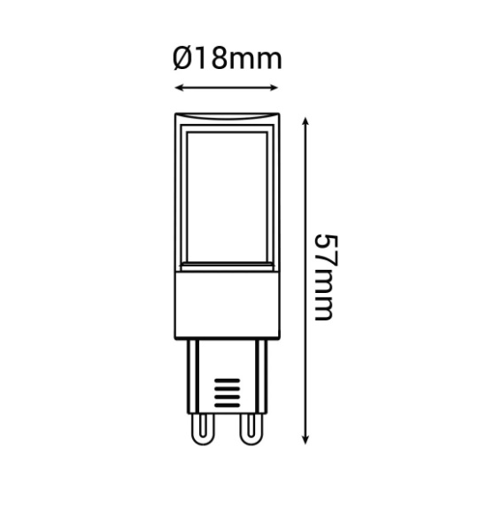 Kit com 02 Lâmpadas Led G9 4W 2700K - OPUS - LP32399 - www.unicaluz.com.br