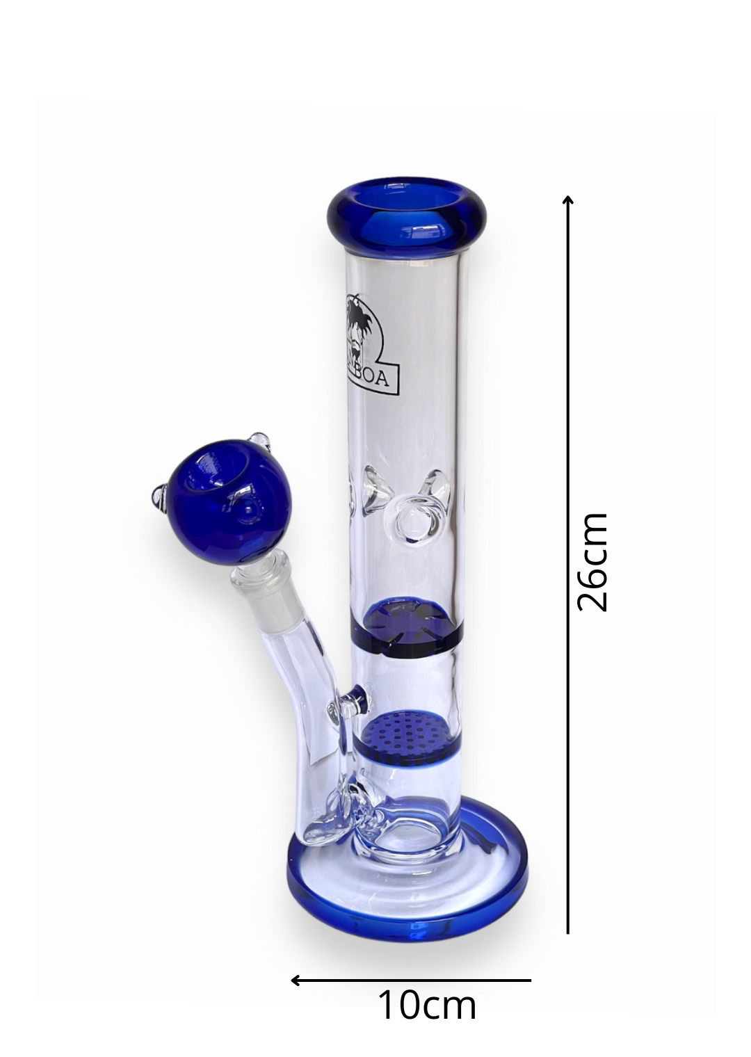 Bong de Vidro Na Boa 26cm - Branco - Tabacaria Premium