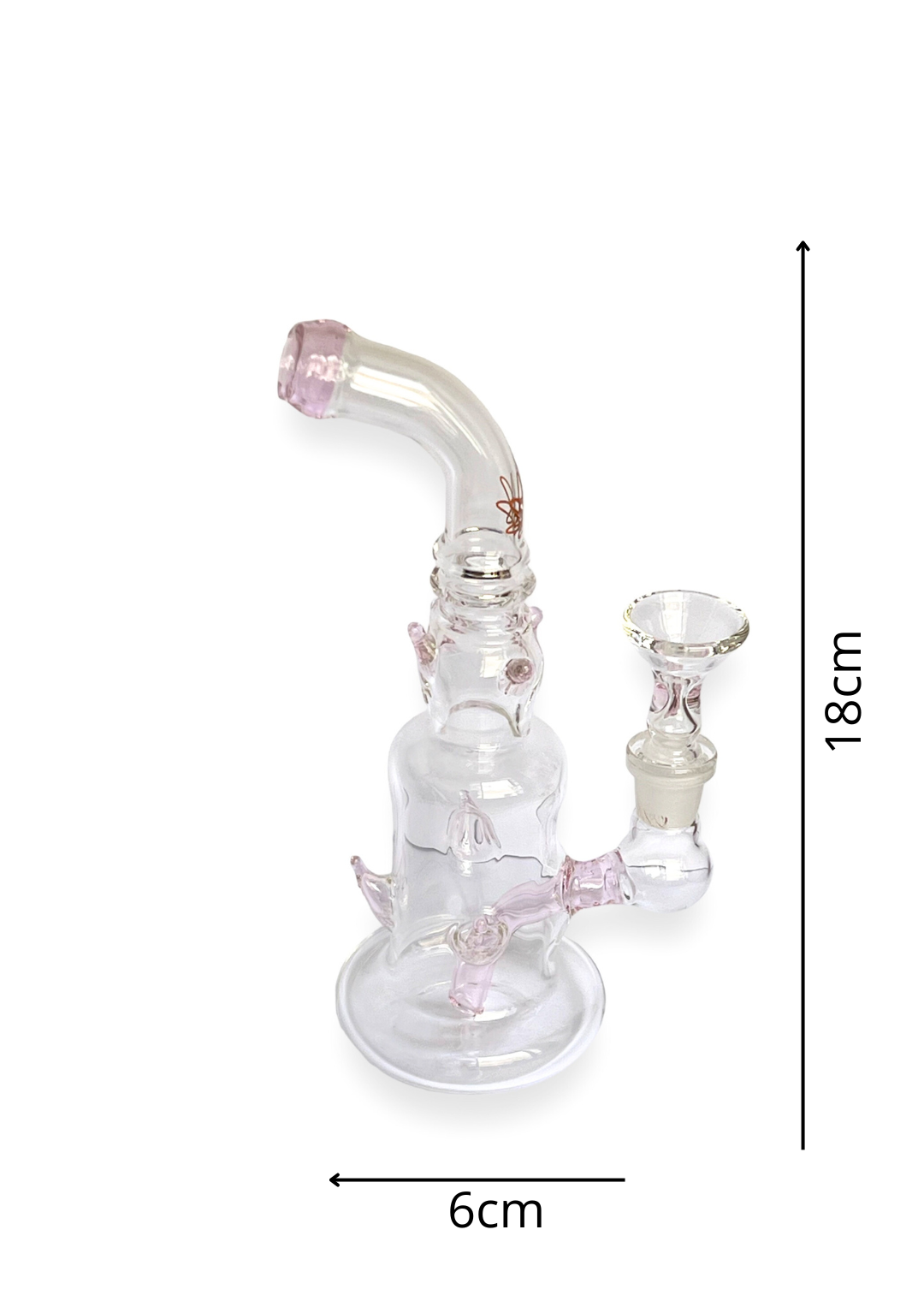 Bong de Vidro Sadhu 18cm - Tabacaria Premium