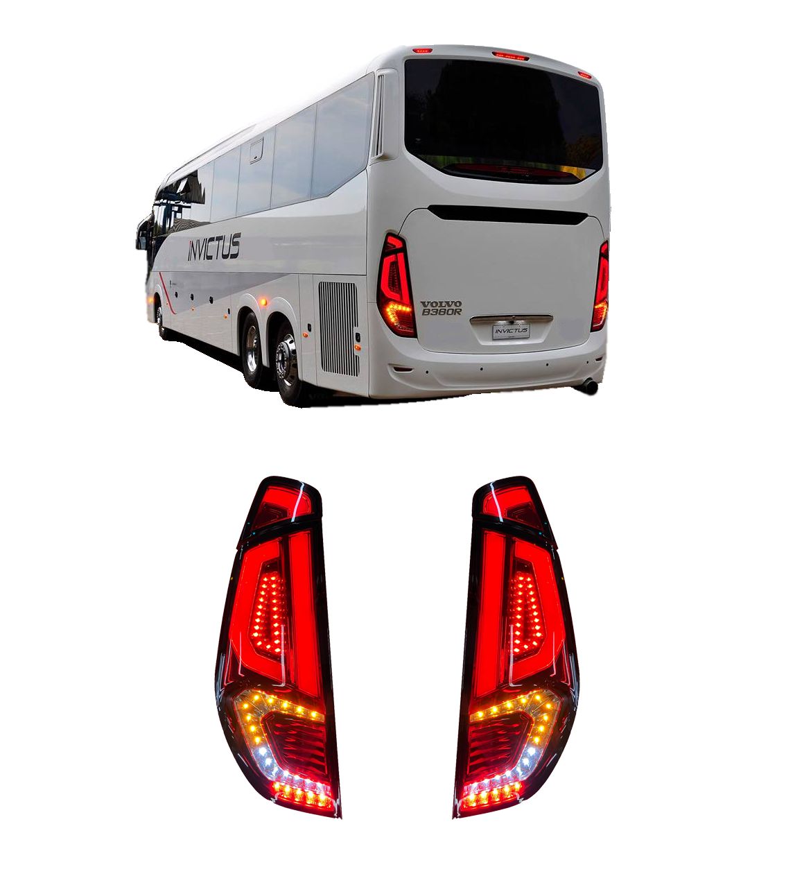 Lanterna traseira comil campione invictus led - Acessórios - JL Tudo para ônibus