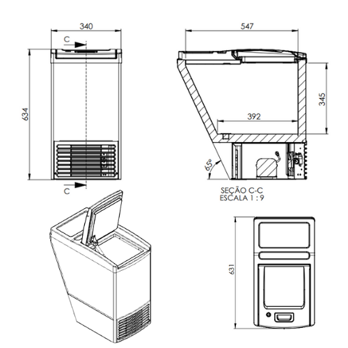 Geladeira Elber ônibus Micro ônibus Volare W8 W9 Fly 42L - Acessórios ...