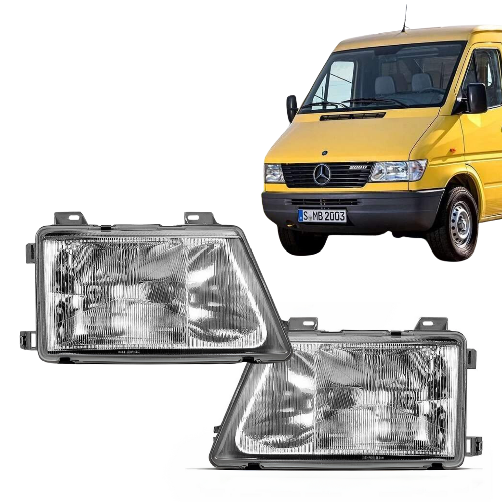 Farol Sprinter 310 95 96 97 98 99 00 01 02 Com Milha Direito ou ...