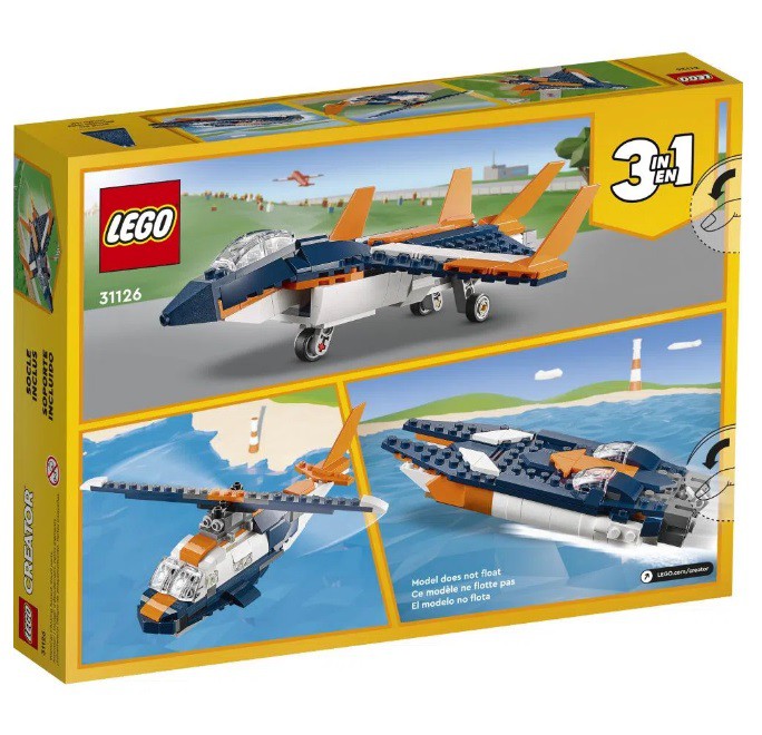 Lego Creator 3 em 1 Jato Supersônico 31126 - Lego - Happily Brinquedos