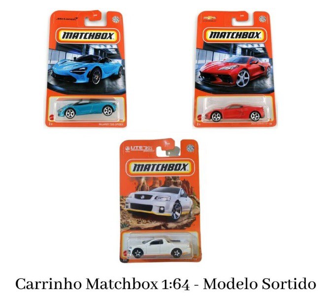 Matchbox Carros Básicos Escala 1:64 Sortidos 30782 - Mattel - Happily ...