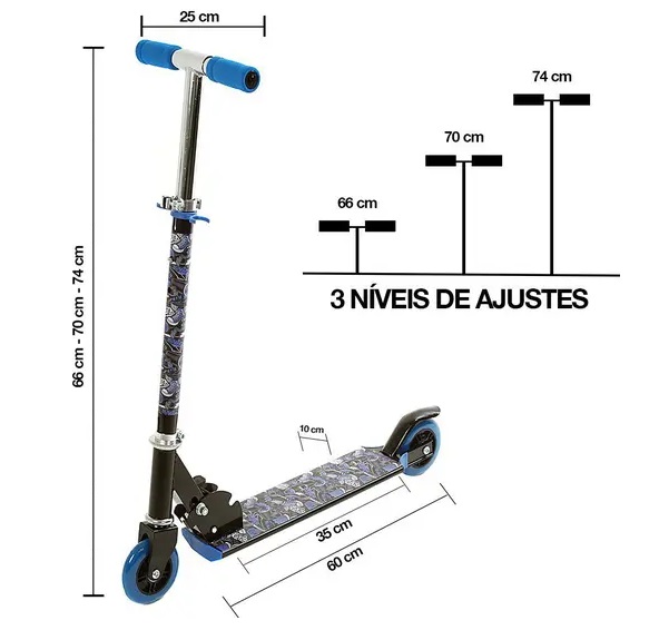 Patinete 2 Rodas B0005 - BBR Toys - Happily Brinquedos