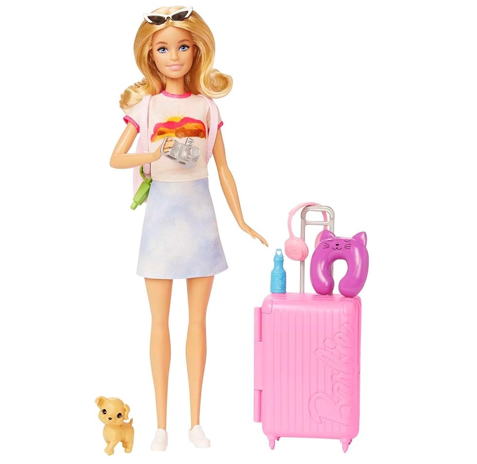 Boneca Barbie Malibu Pronta para Viajar HJY18 - Mattel - Happily Brinquedos