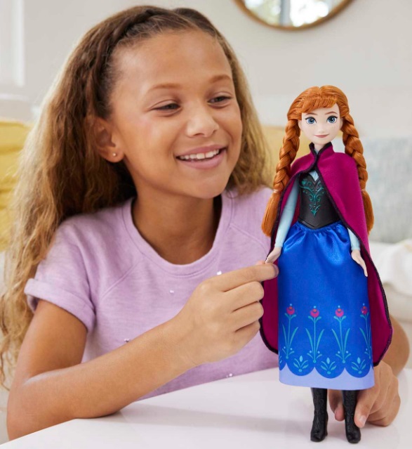 Boneca Princesas Disney Frozen Anna HLW46 - Mattel - Happily Brinquedos