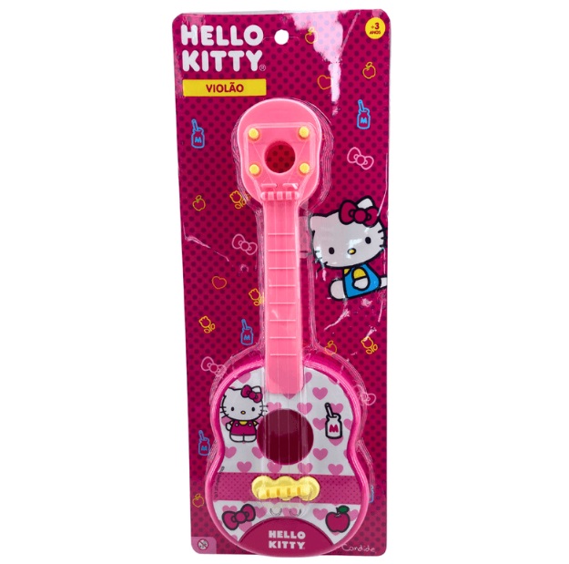 Instrumento Musical Infantil VIolão Hello Kitty - Candide - Happily ...