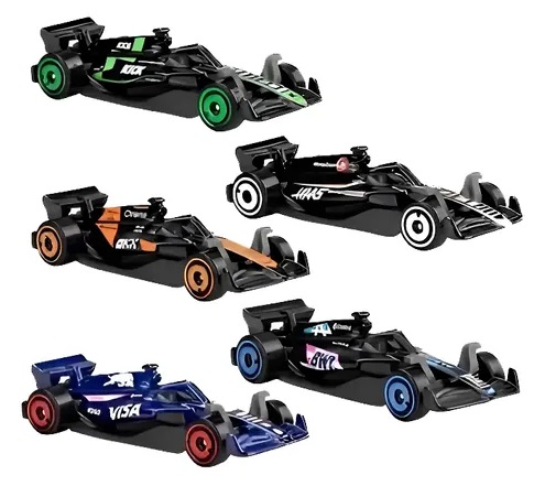 Hot Wheels Pack com 5 Fórmula 1 JGF58 - Mattel - Happily Brinquedos