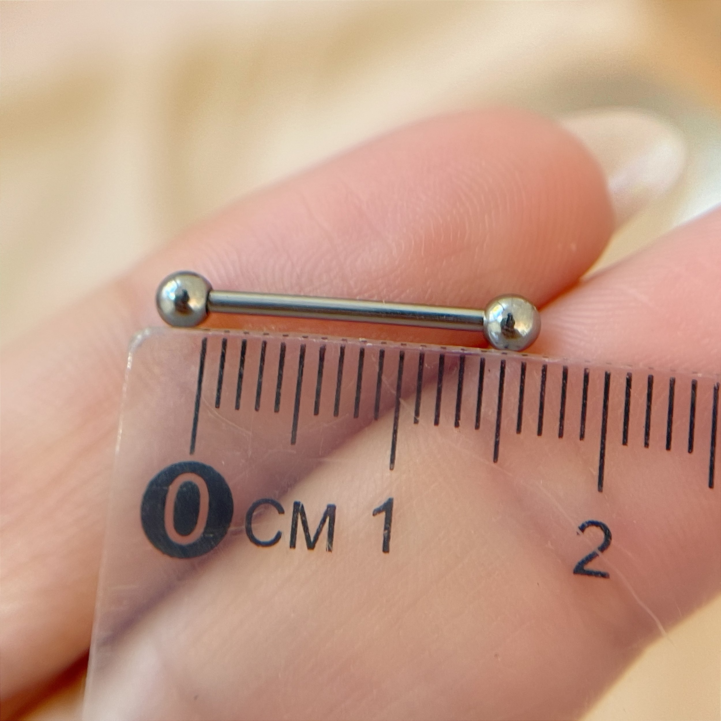 PIERCING TITÂNIO RETO BÁSICO 14MM SEMIJOIA PARA PERFURAÇÃO⭐️ - Mania de ...