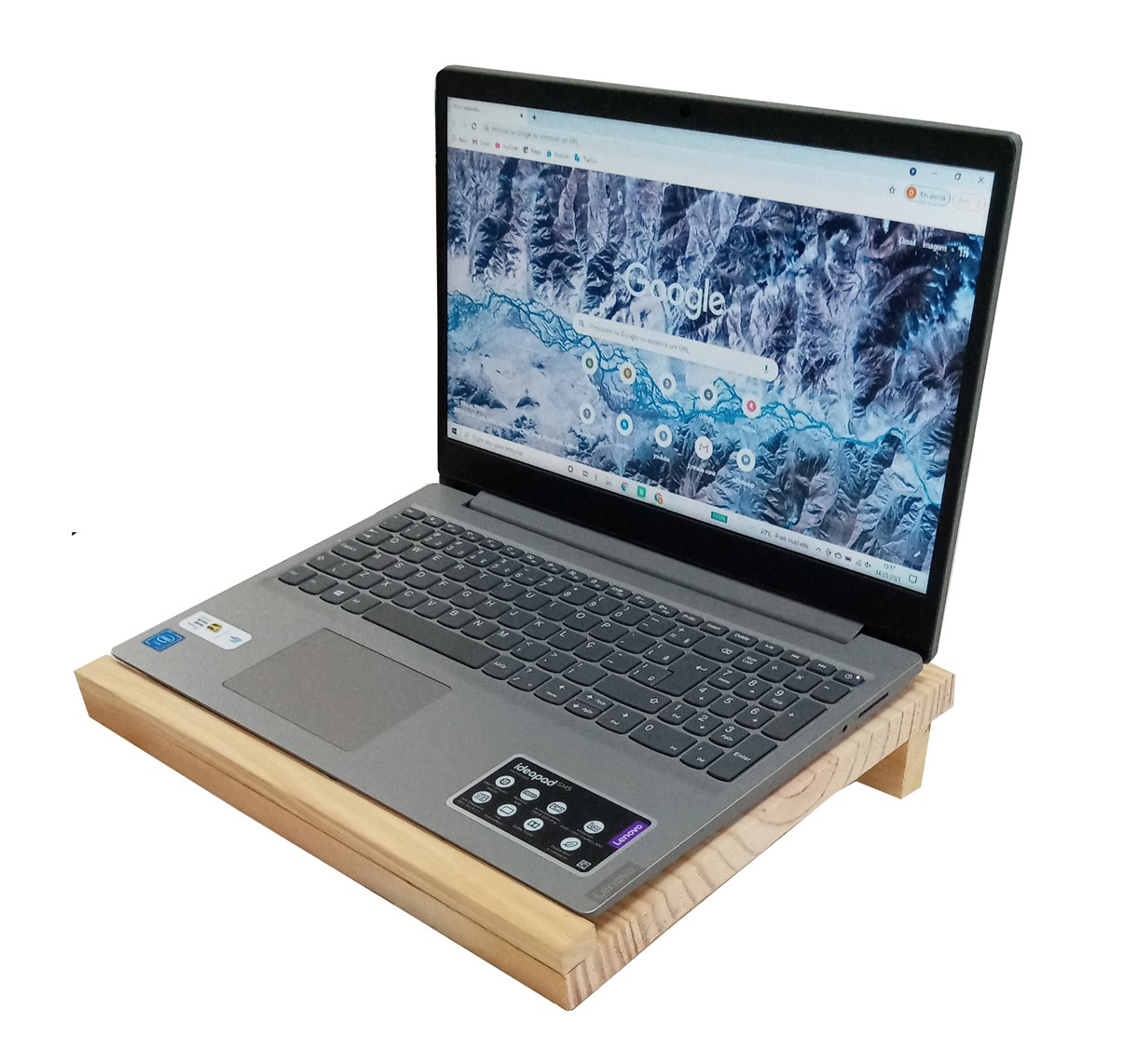 Suporte Apoio para Notebook Laptop Computador Ergonômico em Madeira ...