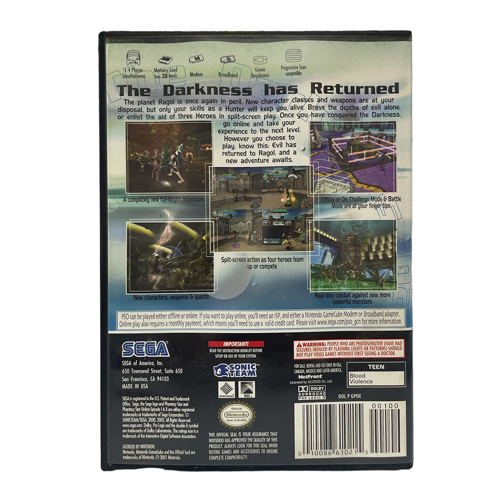 Jogo Phantasy Star Online Episode I & II - GameCube - MeuGameUsado