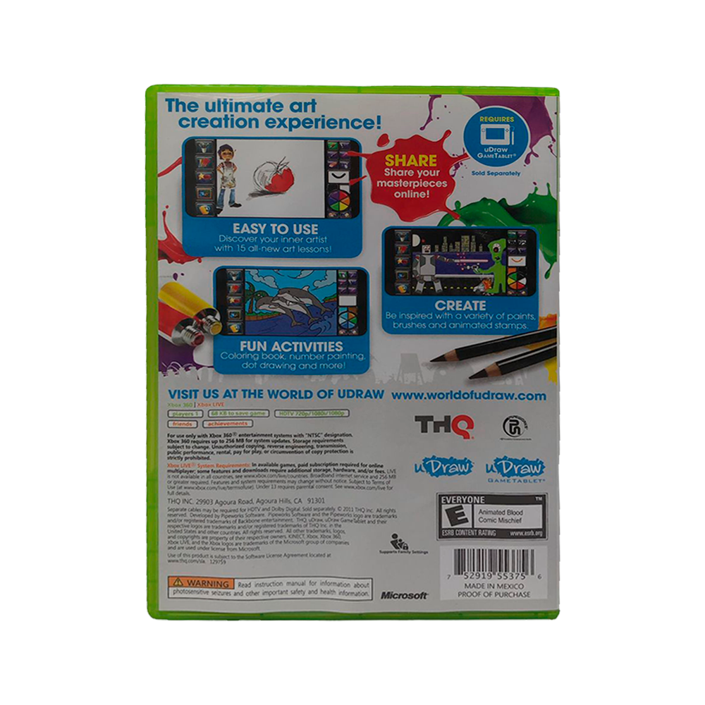 Jogo uDraw Studio: Instant Artist - Xbox 360 - MeuGameUsado