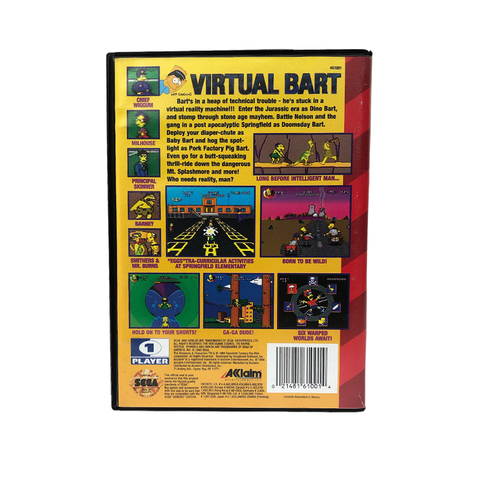 Jogo Virtual Bart - Mega Drive - MeuGameUsado