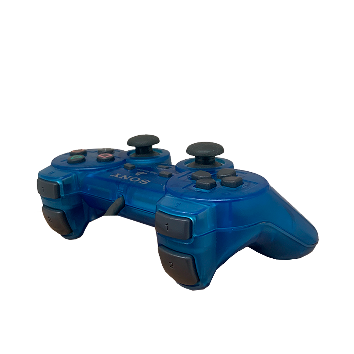 Controle Sony Dualshock 2 Azul Transparente - PS2 - MeuGameUsado
