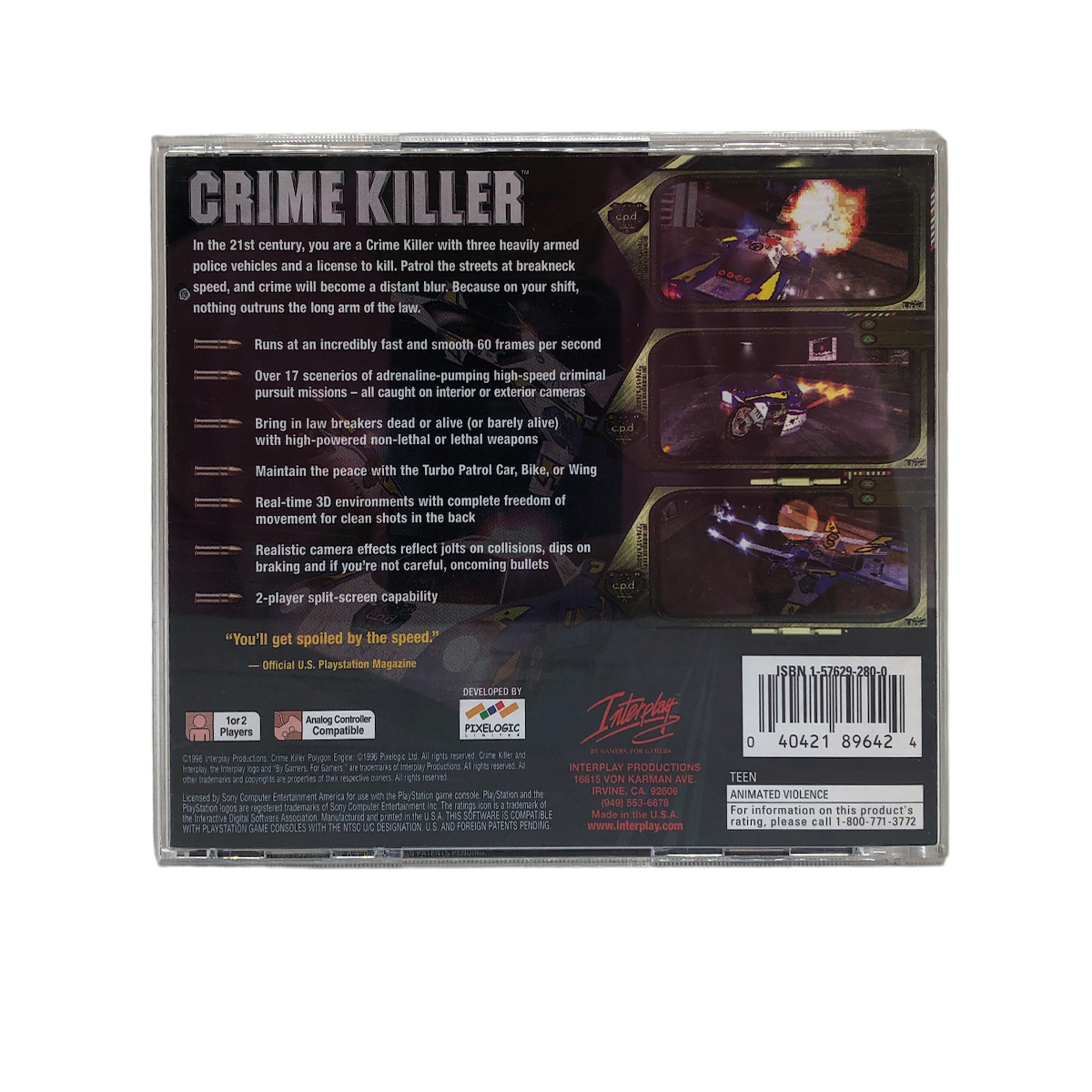 Jogo Crime Killer - PS1 - MeuGameUsado