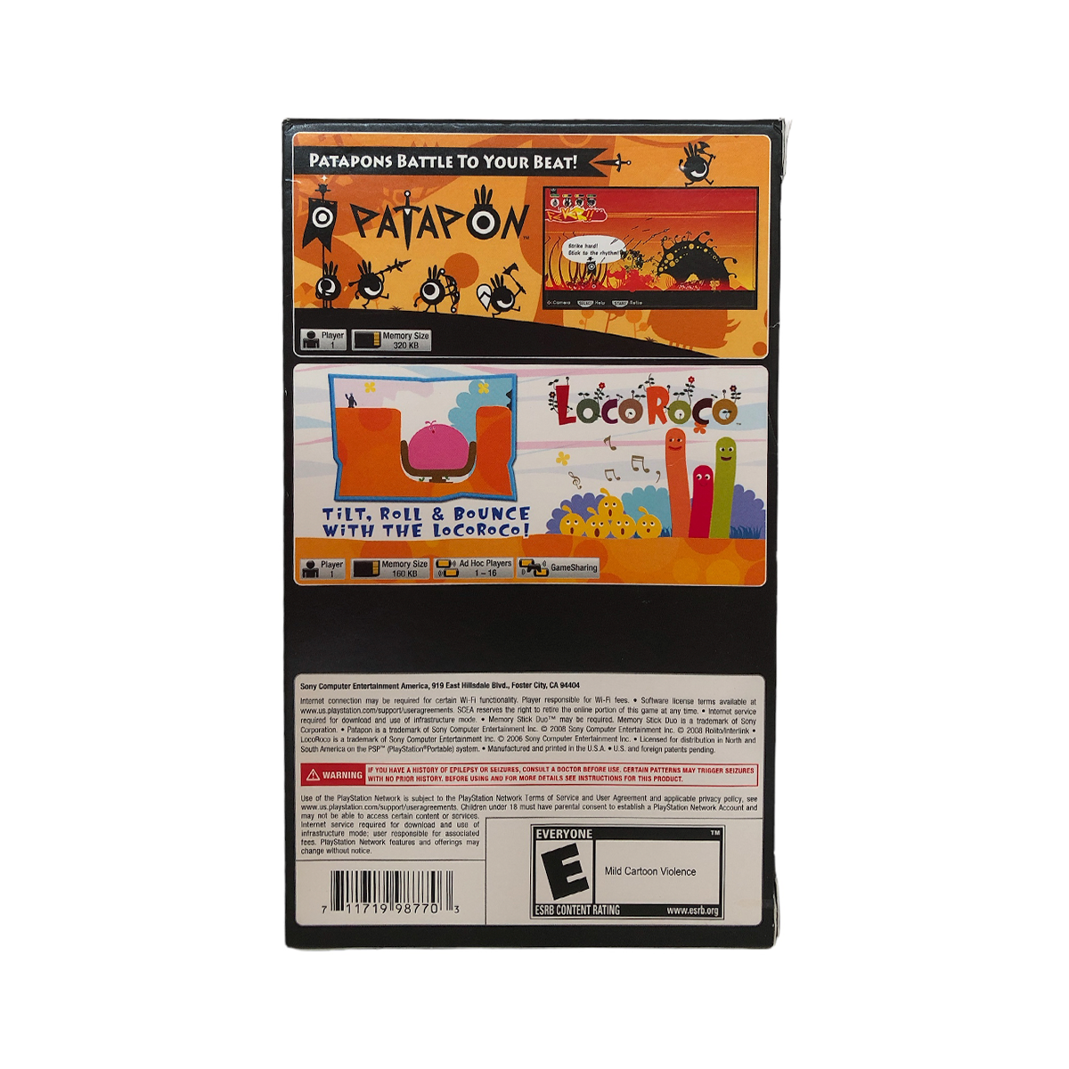 Jogo Dual Pack: Patapon / LocoRoco - PSP - MeuGameUsado