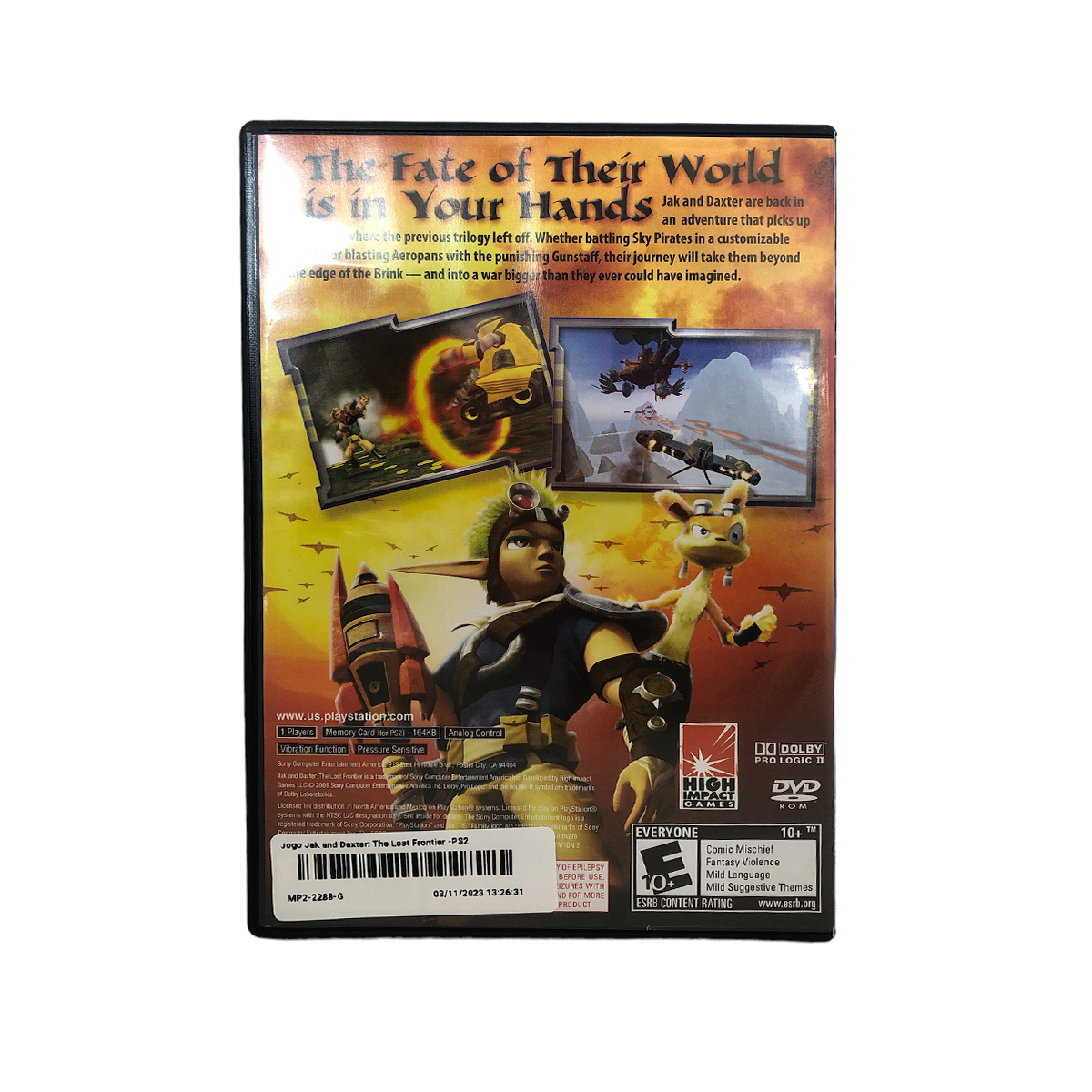 Jogo Jak and Daxter: The Lost Frontier - PS2 - MeuGameUsado