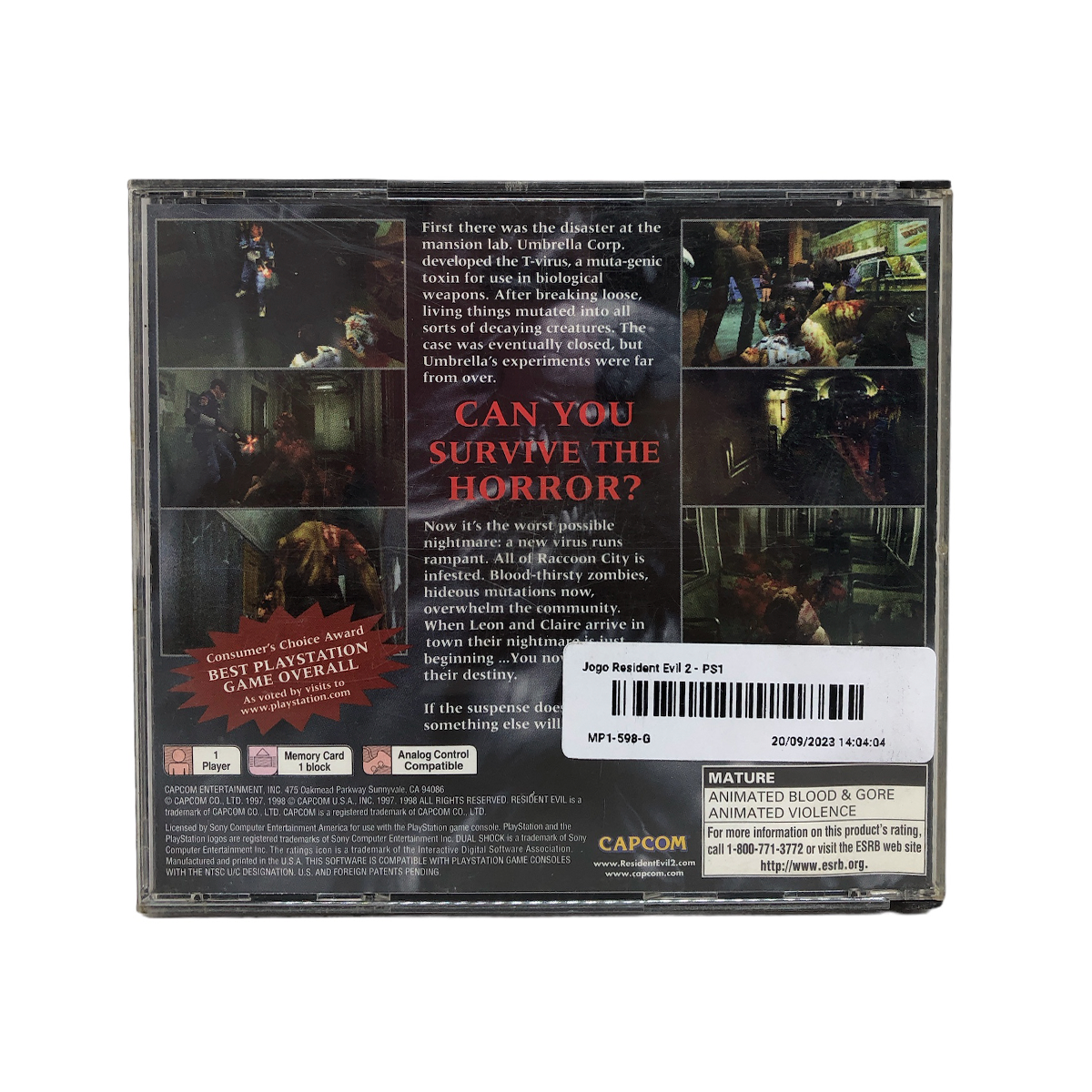 Jogo Resident Evil 2: Dual Shock Edition - PS1 - MeuGameUsado