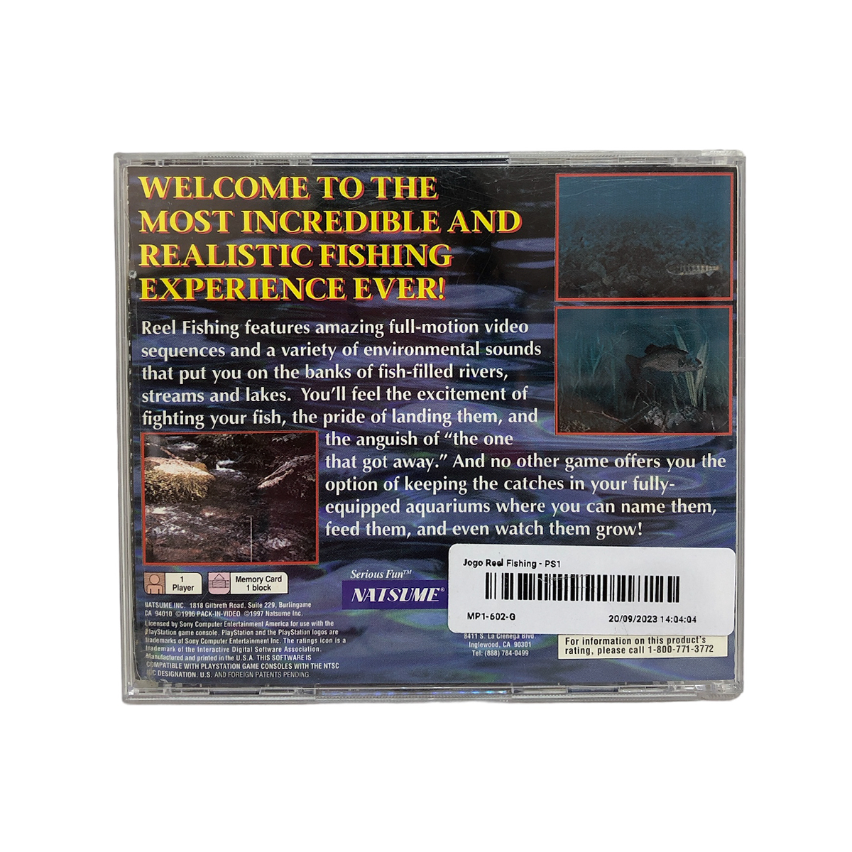 Jogo Reel Fishing - PS1 - MeuGameUsado