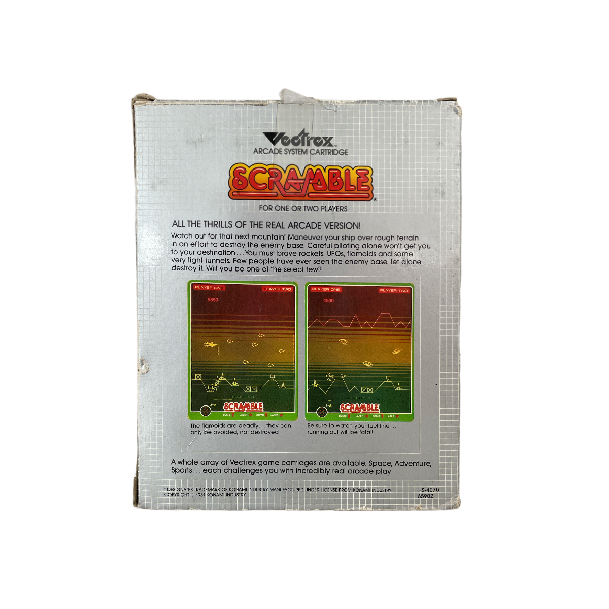 Jogo Scramble - Vectrex - MeuGameUsado